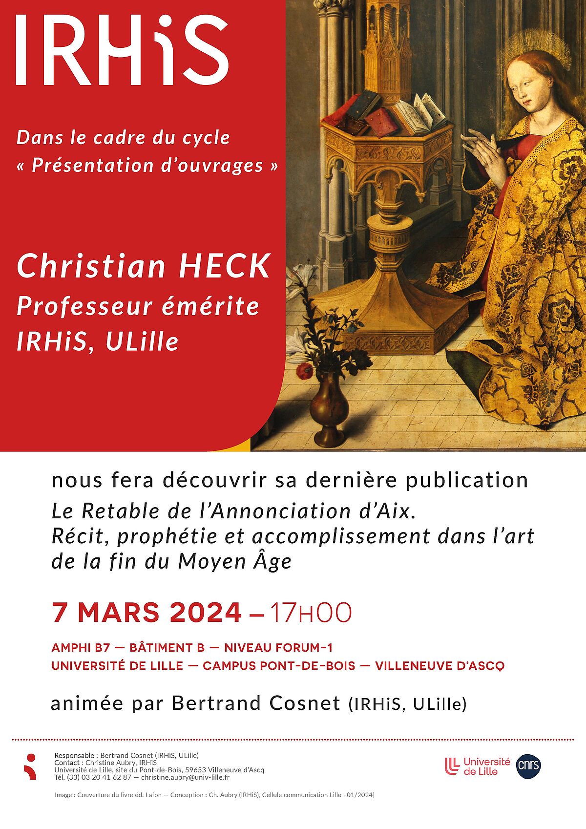 Présentation du livre "Le Retable de l’Annonciation d’Aix": IRHIS - UMR ...