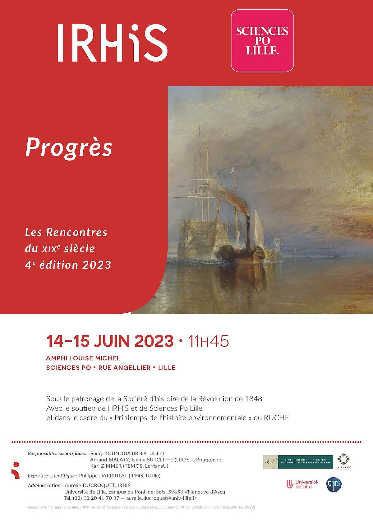 Rencontres du XIXe siècle (4e édition) — "Progrès": IRHIS - UMR 8529