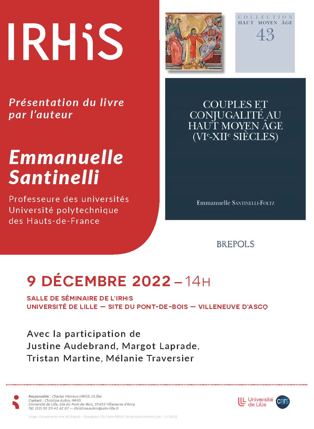 Conférence — "Présentation du livre "Couples et conjugalité au Haut ...