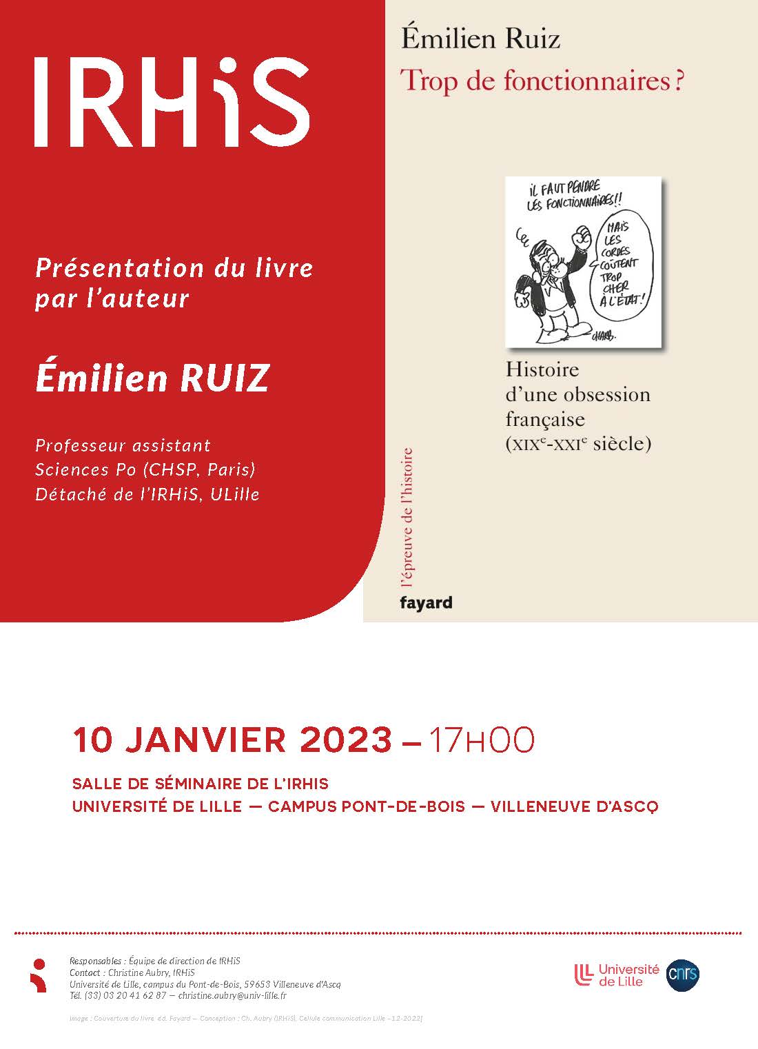 Conférence — Présentation "Trop de fonctionnaires ? Histoire d’une ...